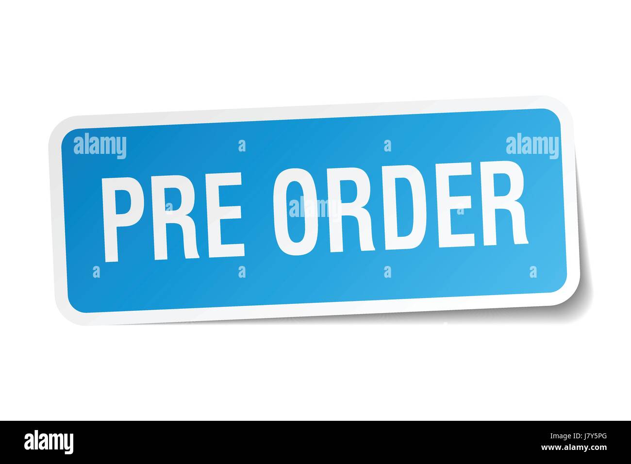 pre order square sticker on white Stock Vector Image & Art - Alamy