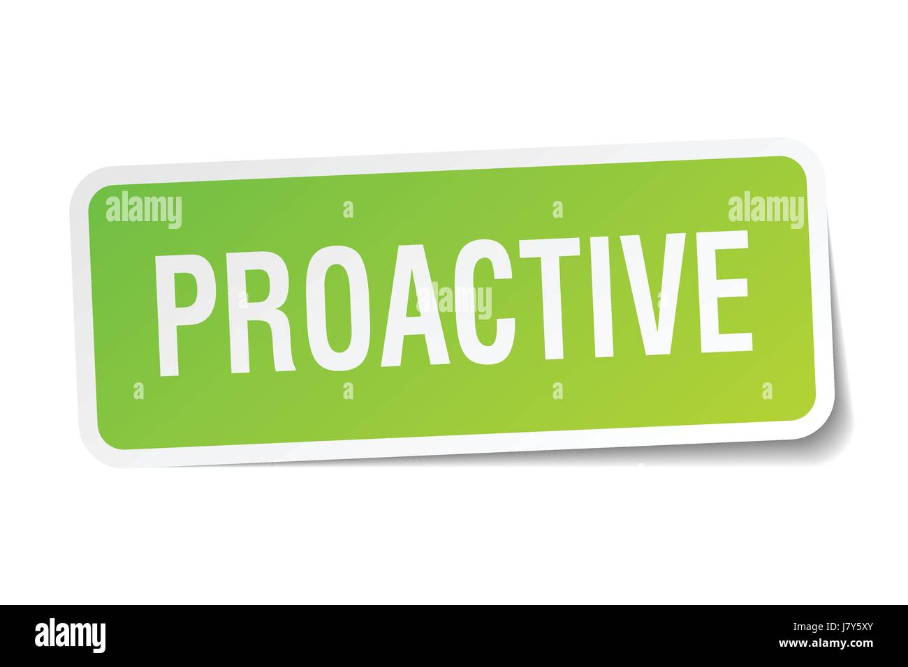 proactive square sticker on white Stock Vector Image & Art - Alamy