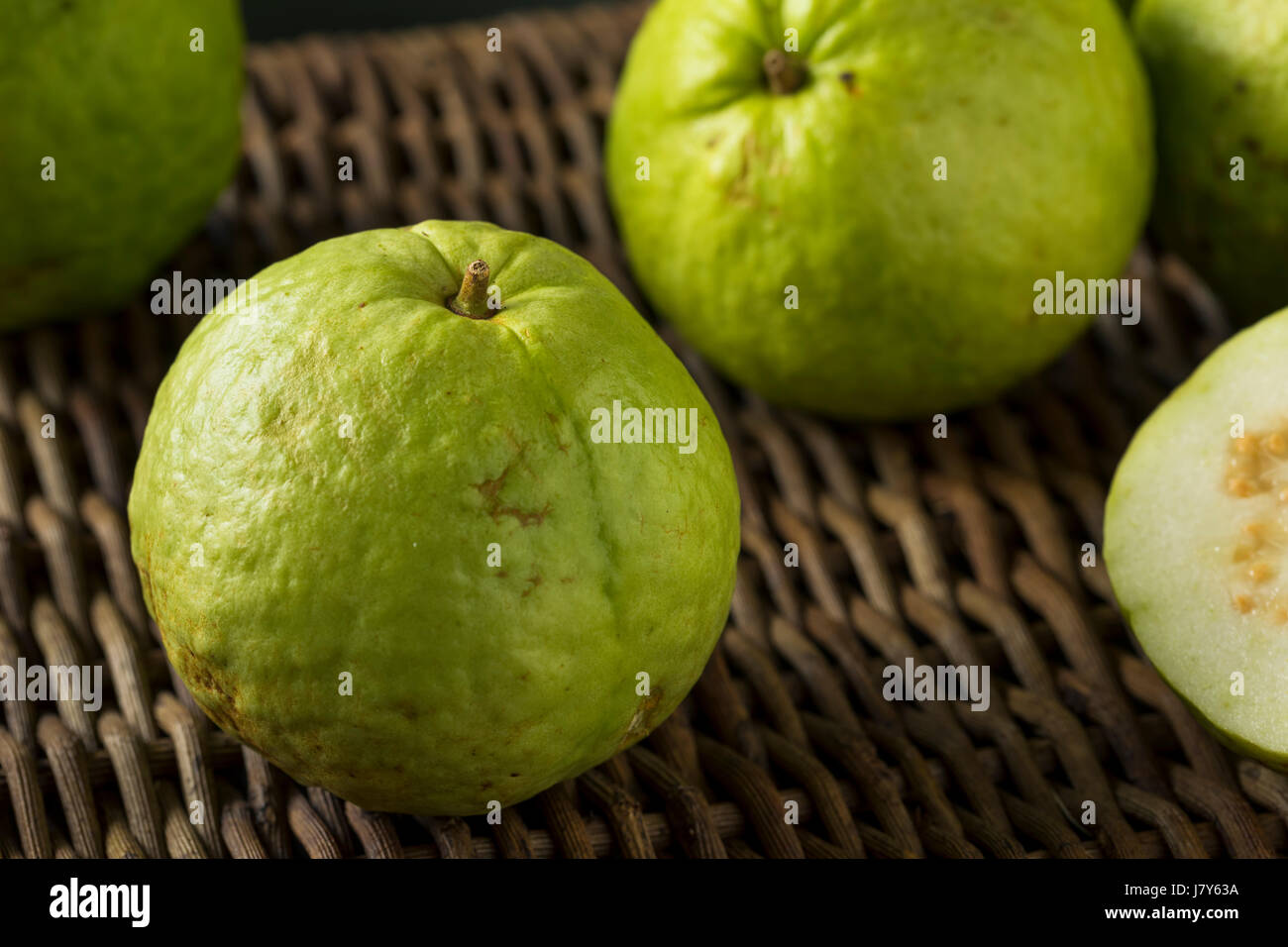 Raw Organic Green Large Guava Ready to Eat Stock Photo - Alamy