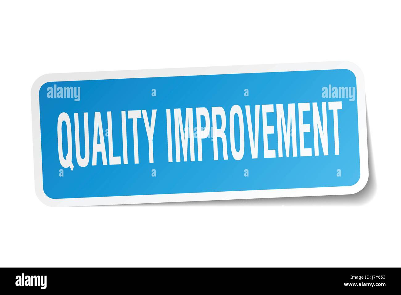 quality improvement square sticker on white Stock Vector Image & Art ...