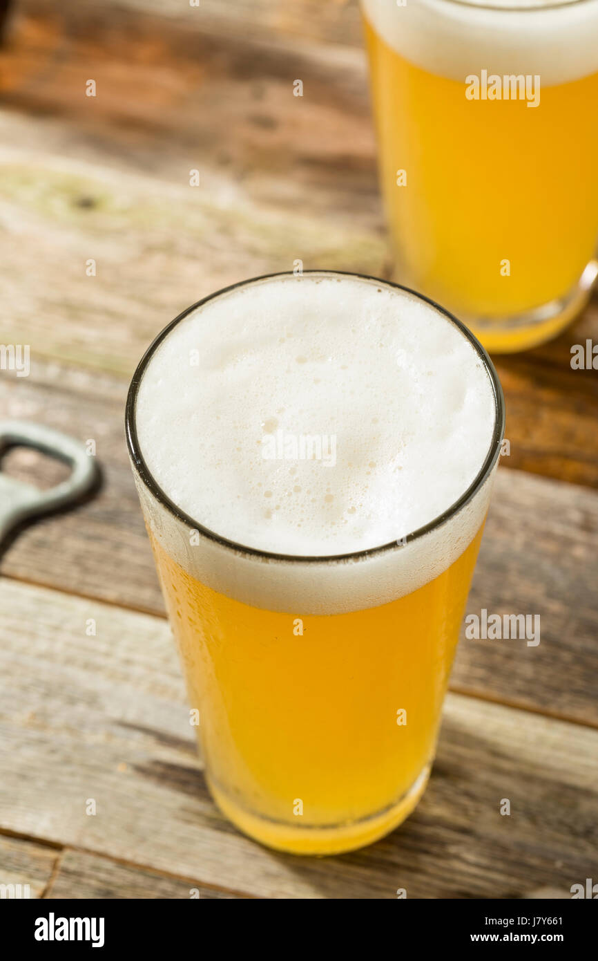 Light Refreshing Summer Craft Beer in a Pint Glass Stock Photo - Alamy