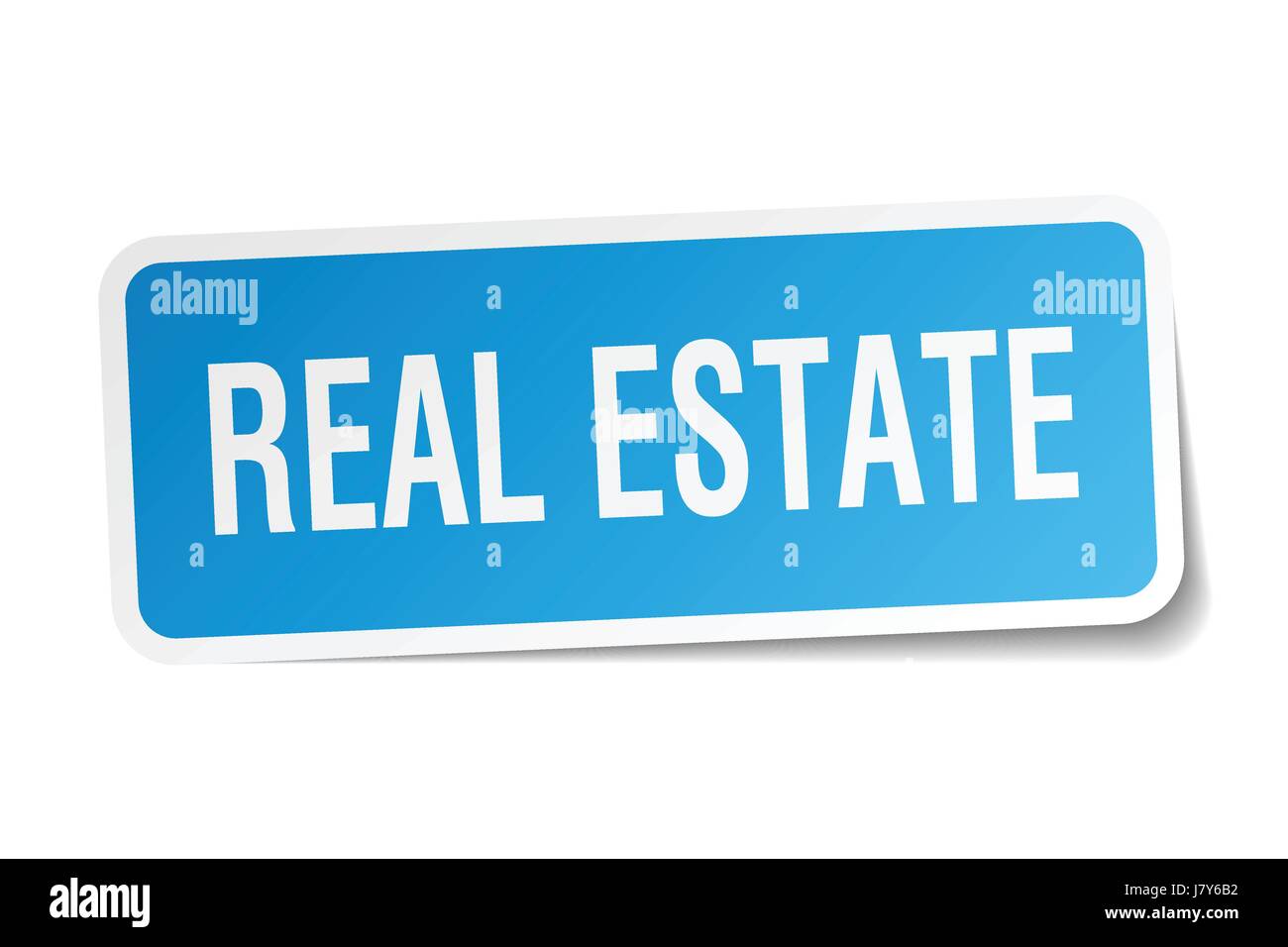 real estate square sticker on white Stock Vector Image & Art - Alamy