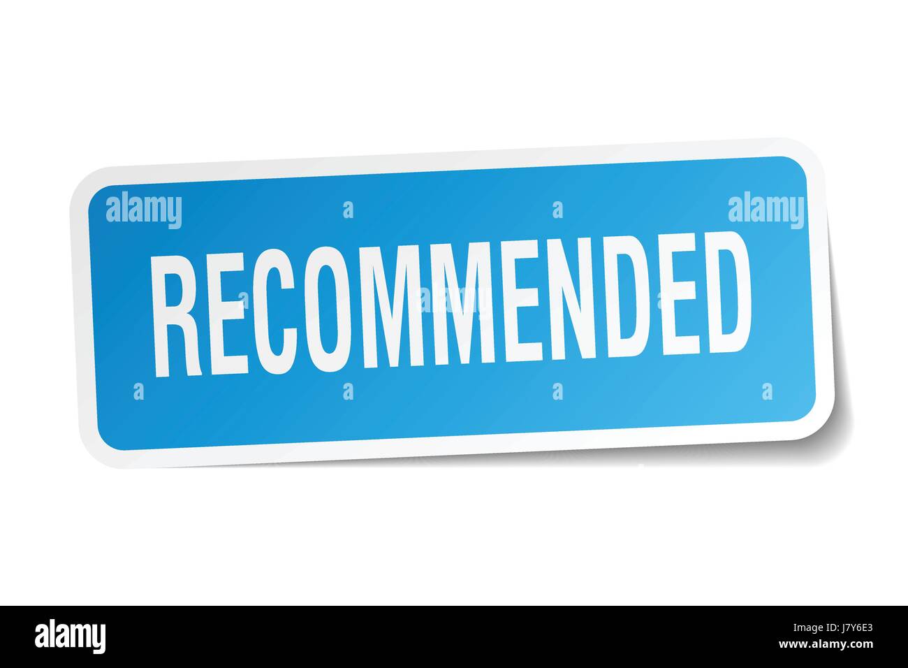 recommended square sticker on white Stock Vector Image & Art - Alamy
