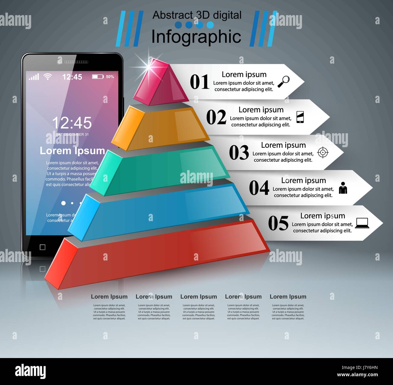 3D infographic. Smartphone icon Stock Vector Image & Art - Alamy