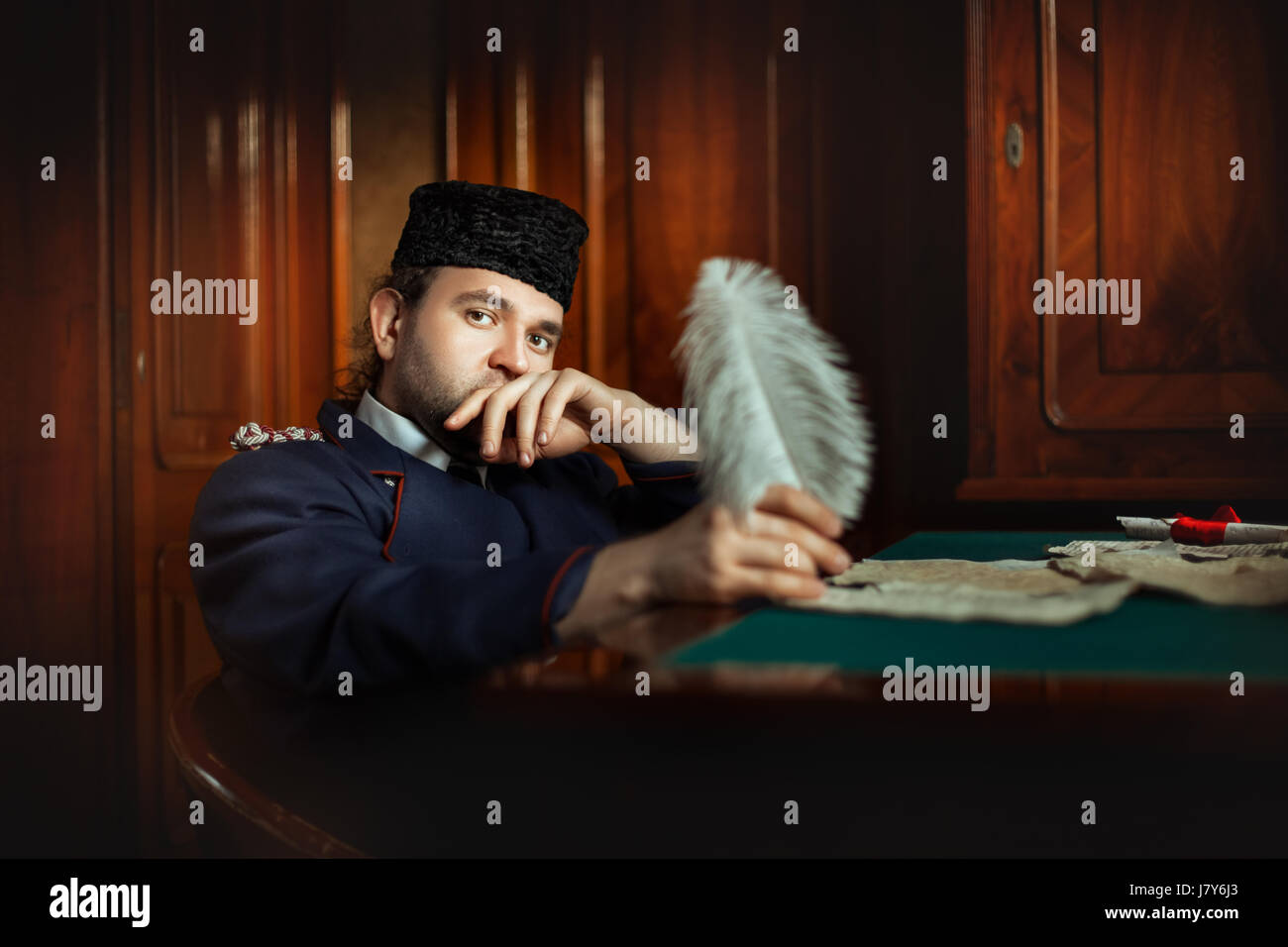 Old Man Writing A Letter High Resolution Stock Photography and Images ...