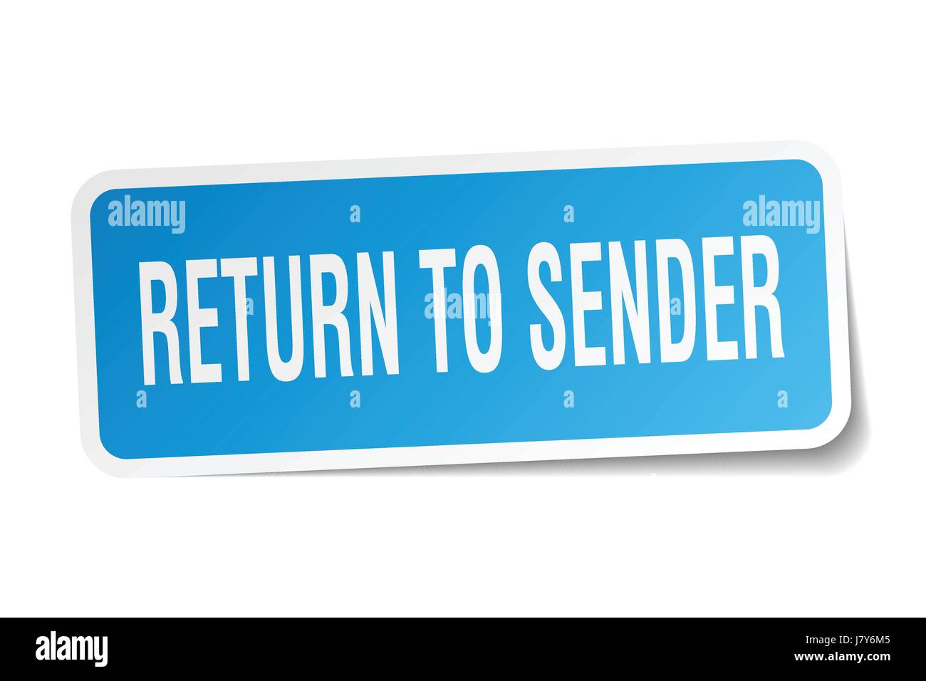 return to sender square sticker on white Stock Vector Image & Art - Alamy