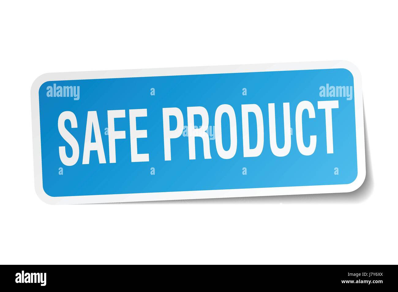 safe product square sticker on white Stock Vector Image & Art - Alamy