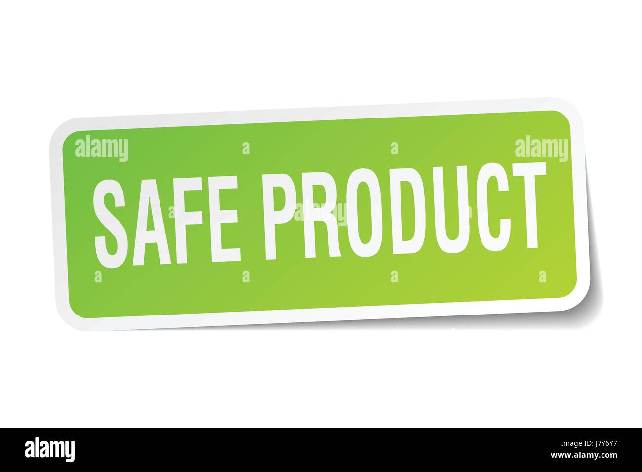 safe product square sticker on white Stock Vector Image & Art - Alamy