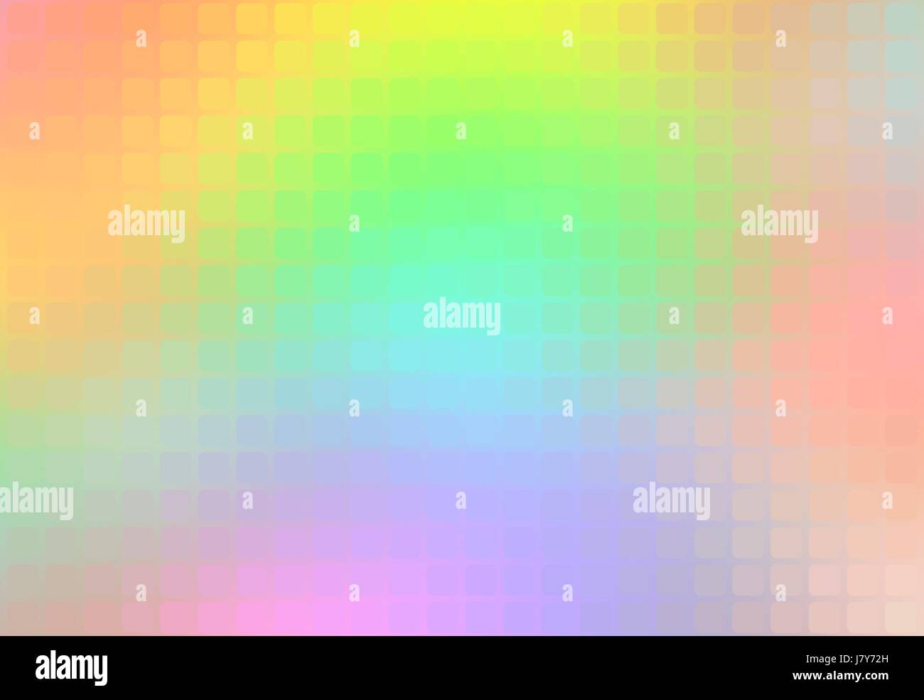 Light rainbow vector abstract rounded corners square tiles mosaic over ...