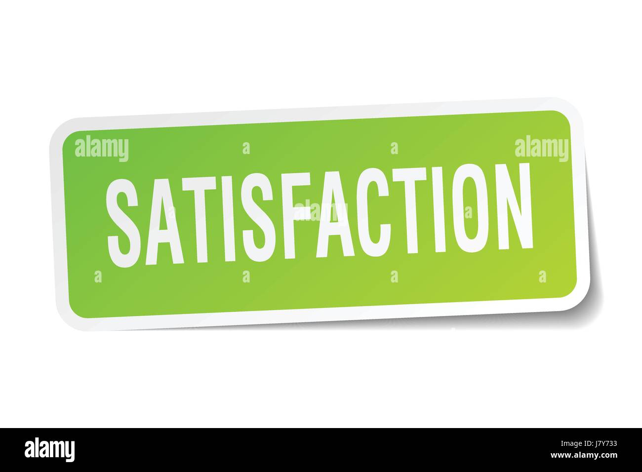 satisfaction square sticker on white Stock Vector Image & Art - Alamy