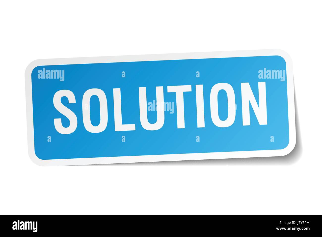 solution square sticker on white Stock Vector Image & Art - Alamy