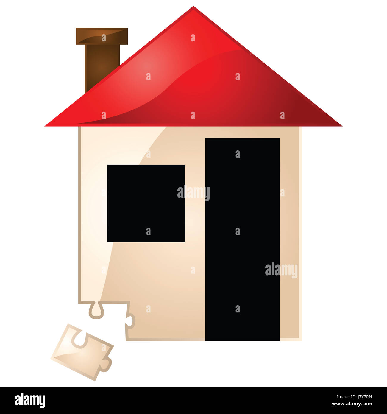 house building real estate missing piece section segment part area ...