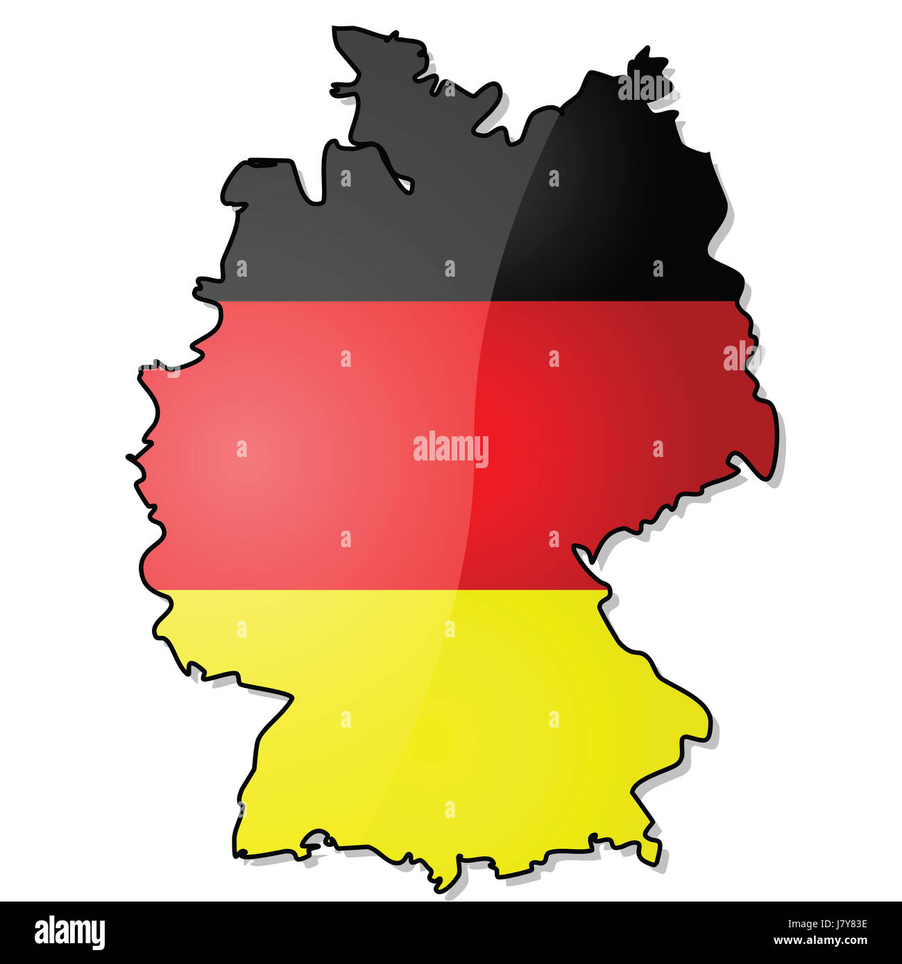 europe germany german federal republic flag country nation map atlas ...