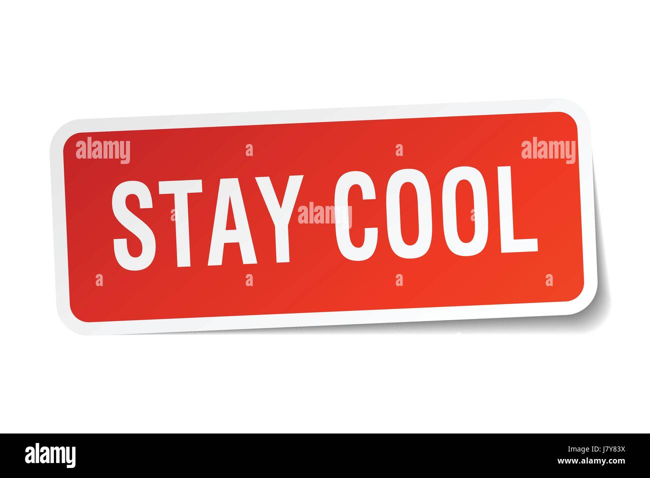 stay cool square sticker on white Stock Vector Image & Art - Alamy