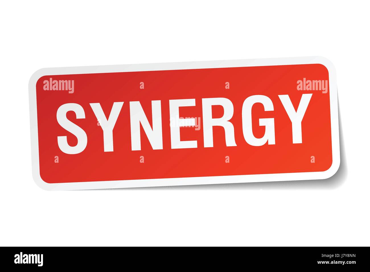 synergy square sticker on white Stock Vector Image & Art - Alamy