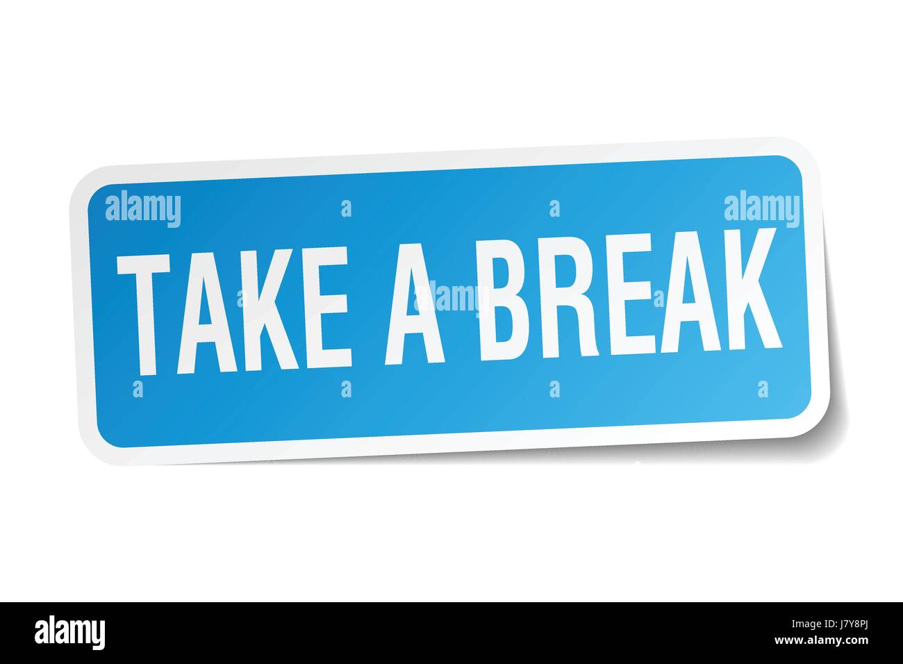 take a break square sticker on white Stock Vector Image & Art - Alamy