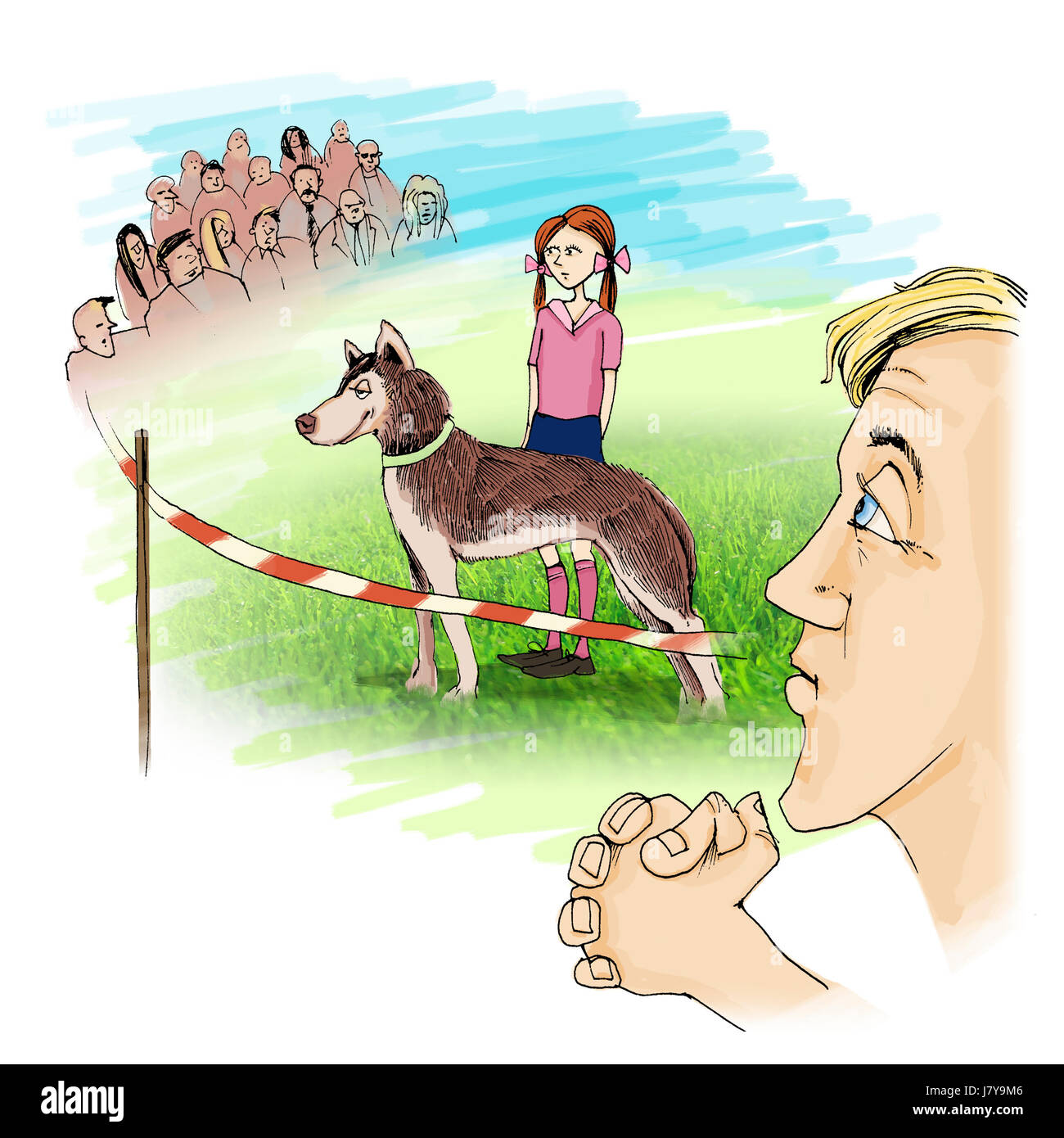 Cartoon illustration dog judge hi-res stock photography and images - Alamy