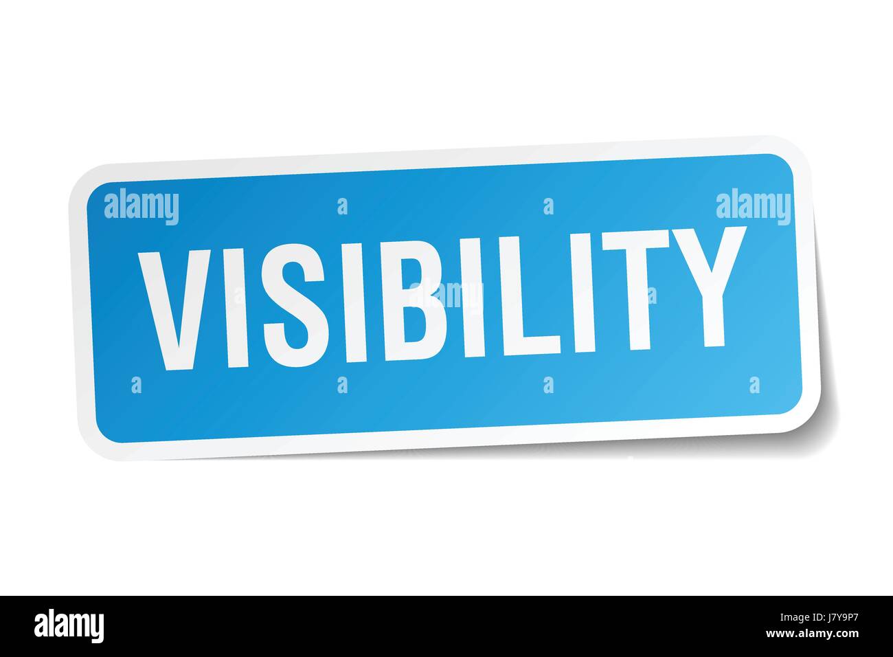 visibility square sticker on white Stock Vector Image & Art - Alamy