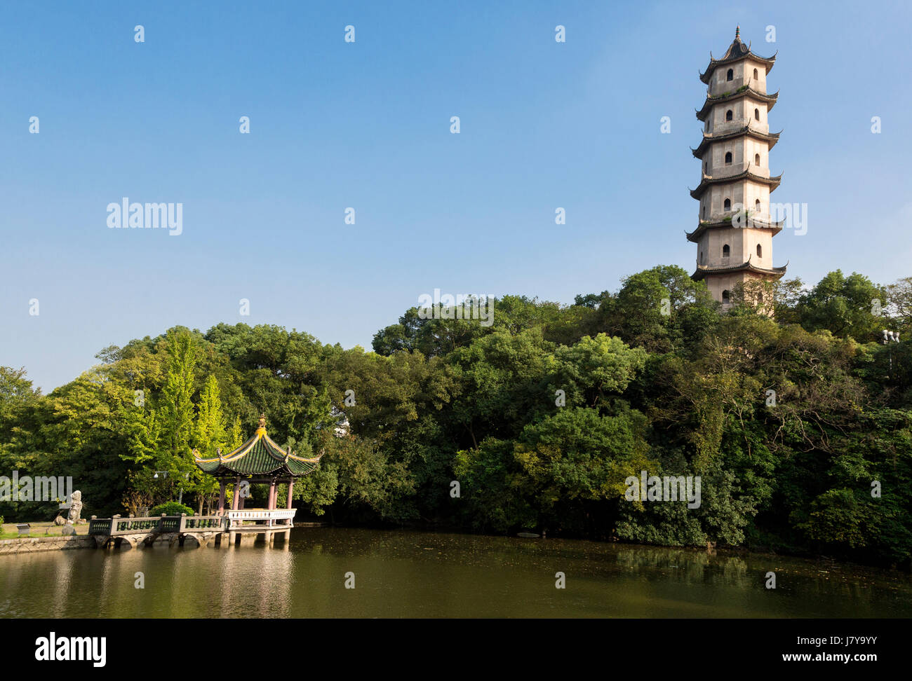 Wenzhou, Zhejiang, China. Jiangxin Island, West Pagoda Stock Photo - Alamy