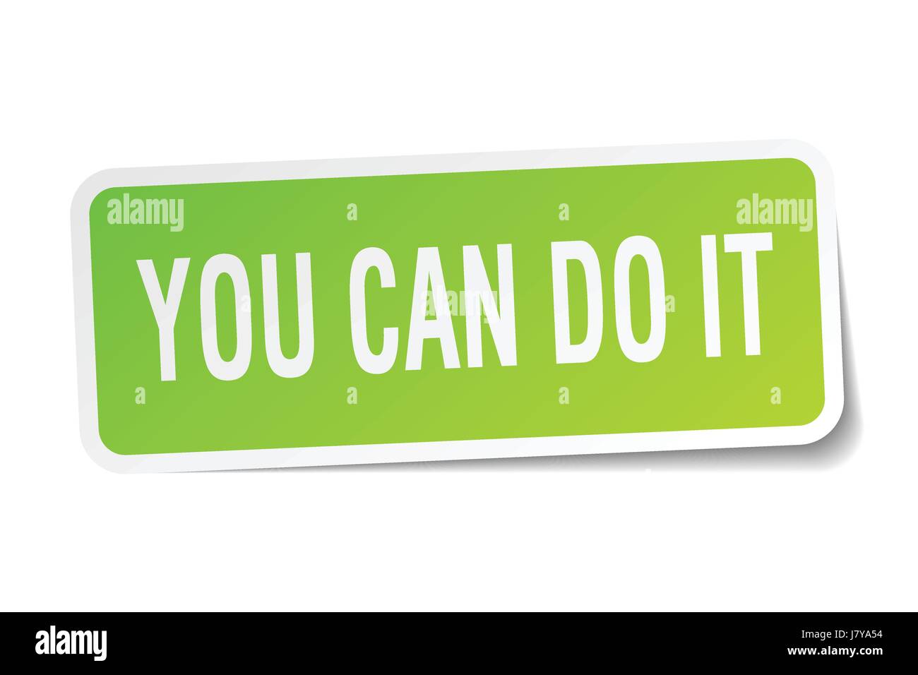 you can do it square sticker on white Stock Vector Image & Art - Alamy