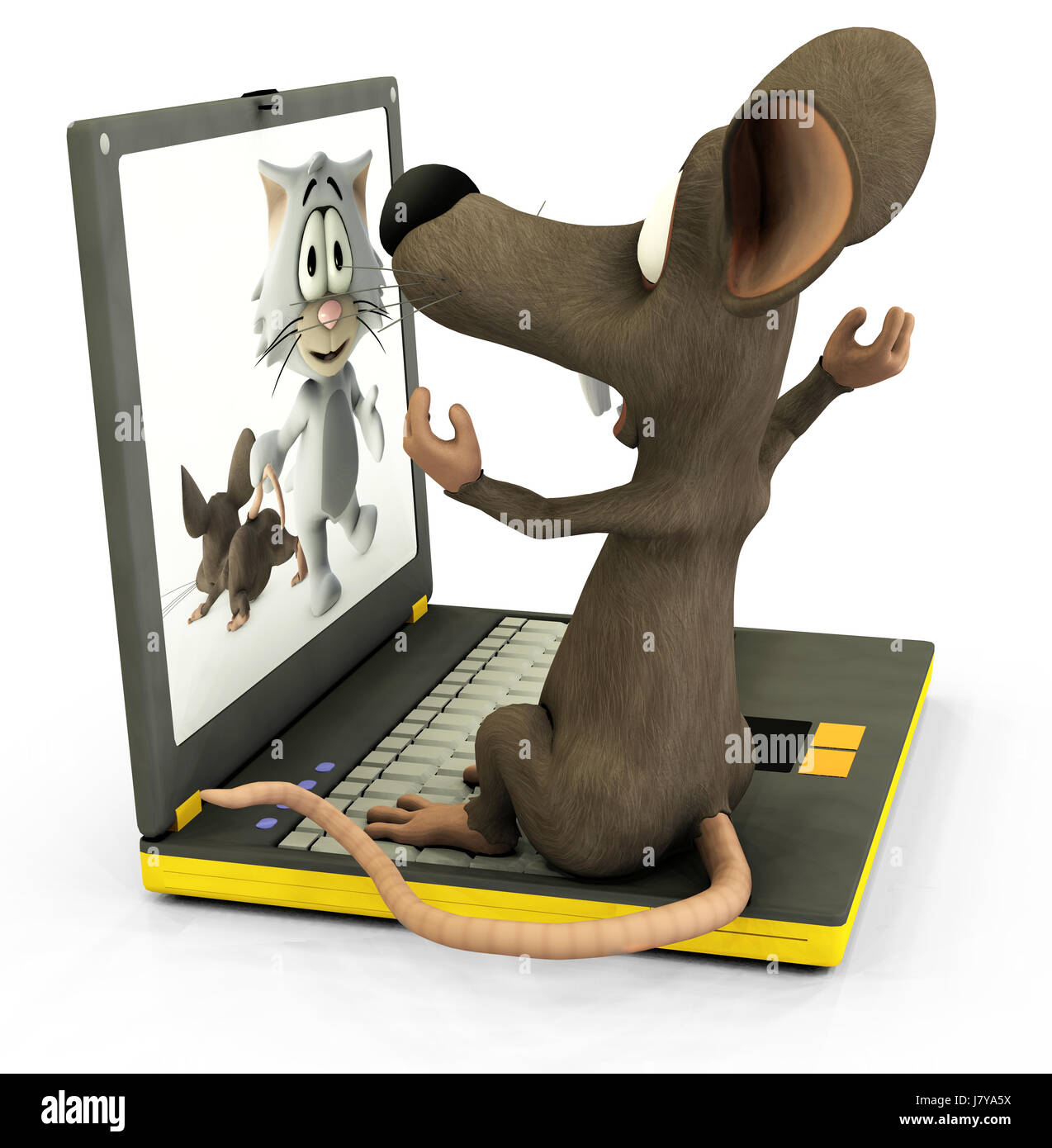 laptop notebook computers computer finger graphic animal rodent ears ...