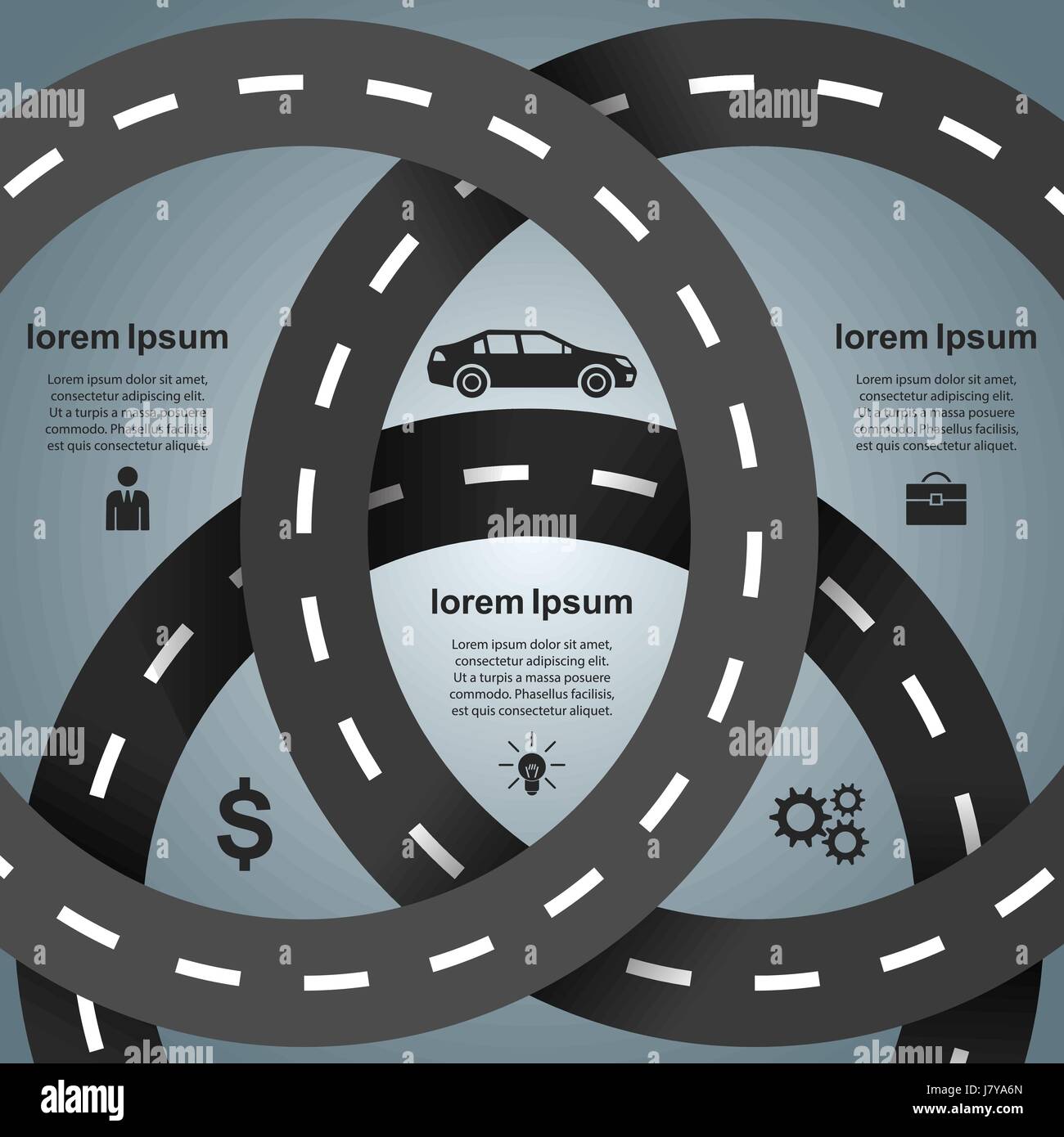 Road infographic design template and marketing icons Stock Vector Image ...