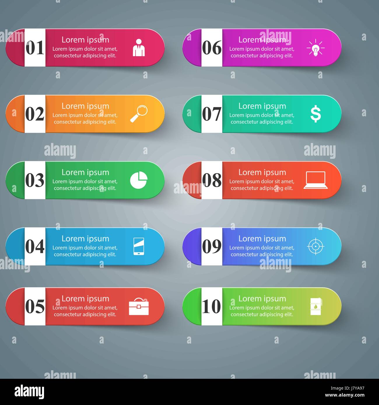 Infographic design. List of 10 items Stock Vector Image & Art - Alamy
