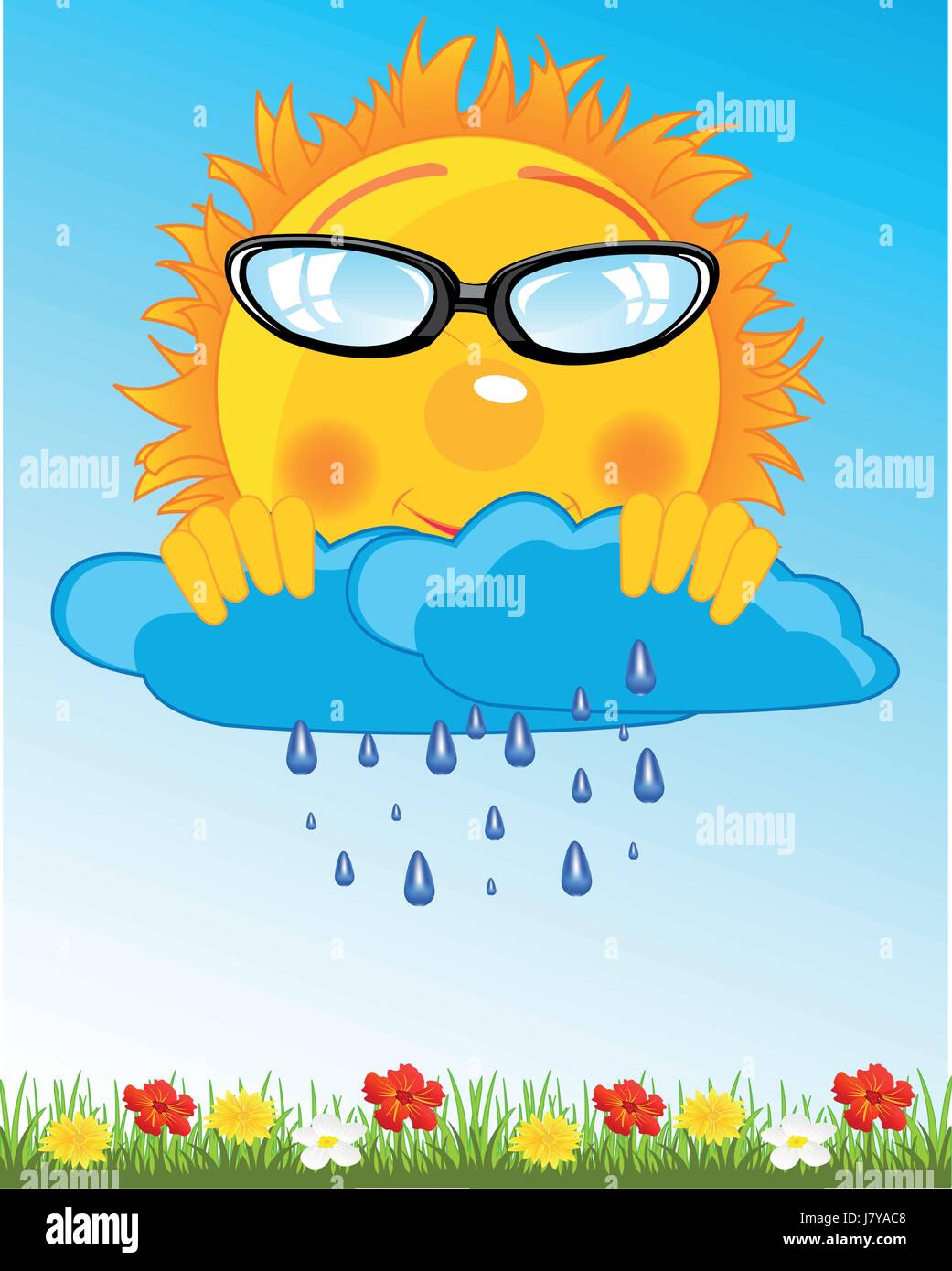 Sun and cloud Stock Vector Image & Art - Alamy