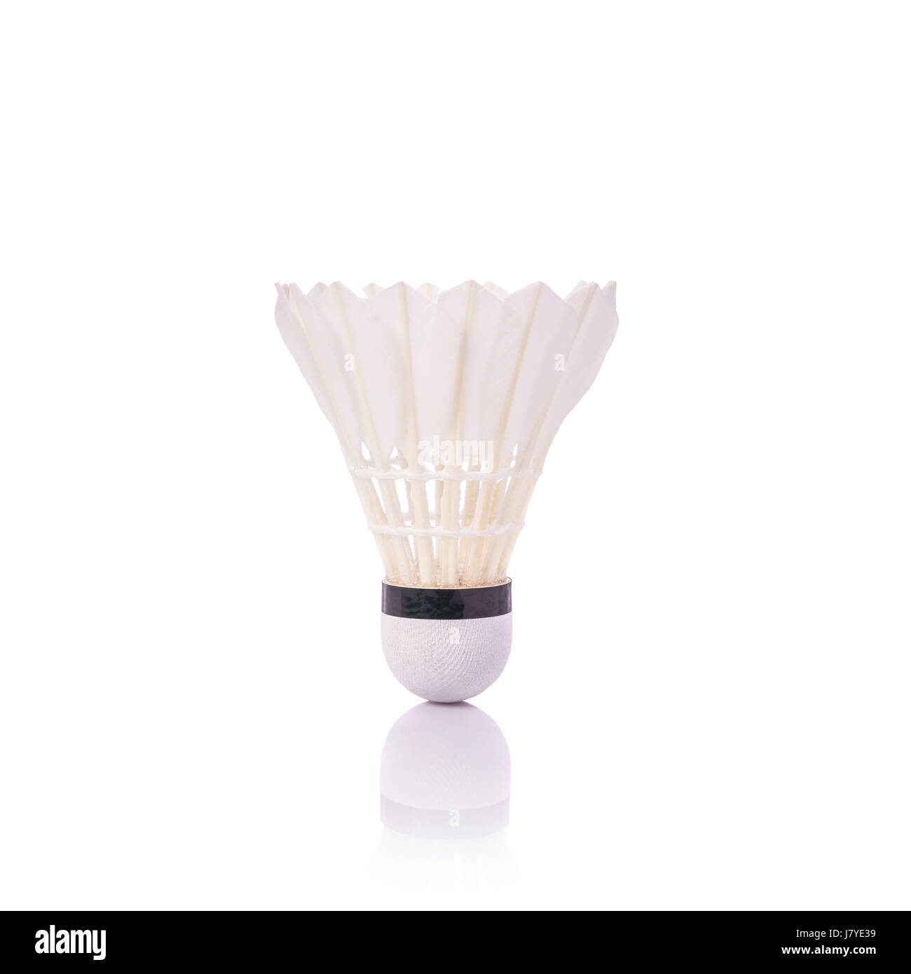 New white shuttlecock. Studio shot isolated on white background Stock ...