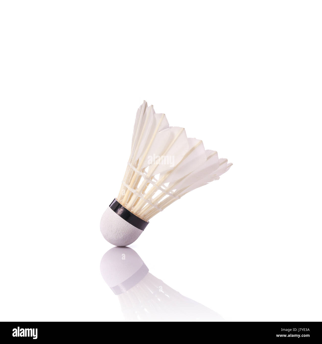 New white shuttlecock. Studio shot isolated on white background Stock ...