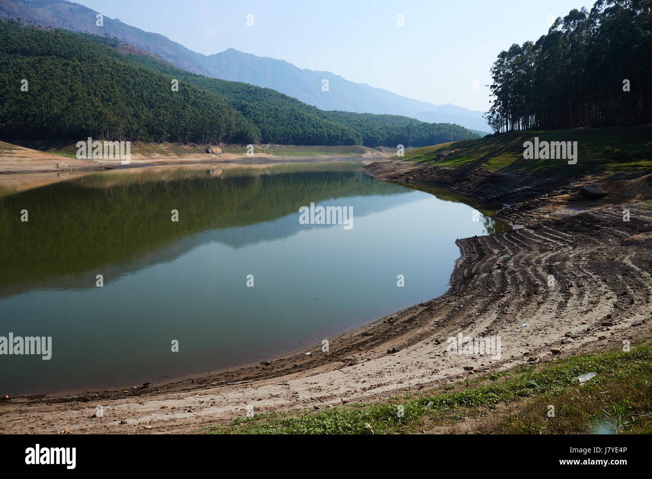 Picturesque mountains and streams of Munnar, Kerala, India are a ...