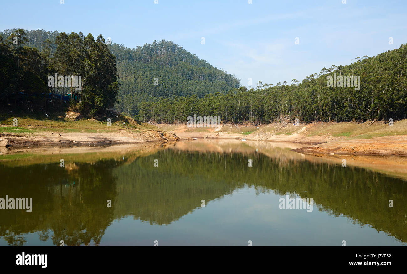 Picturesque mountains and streams of Munnar, Kerala, India are a ...