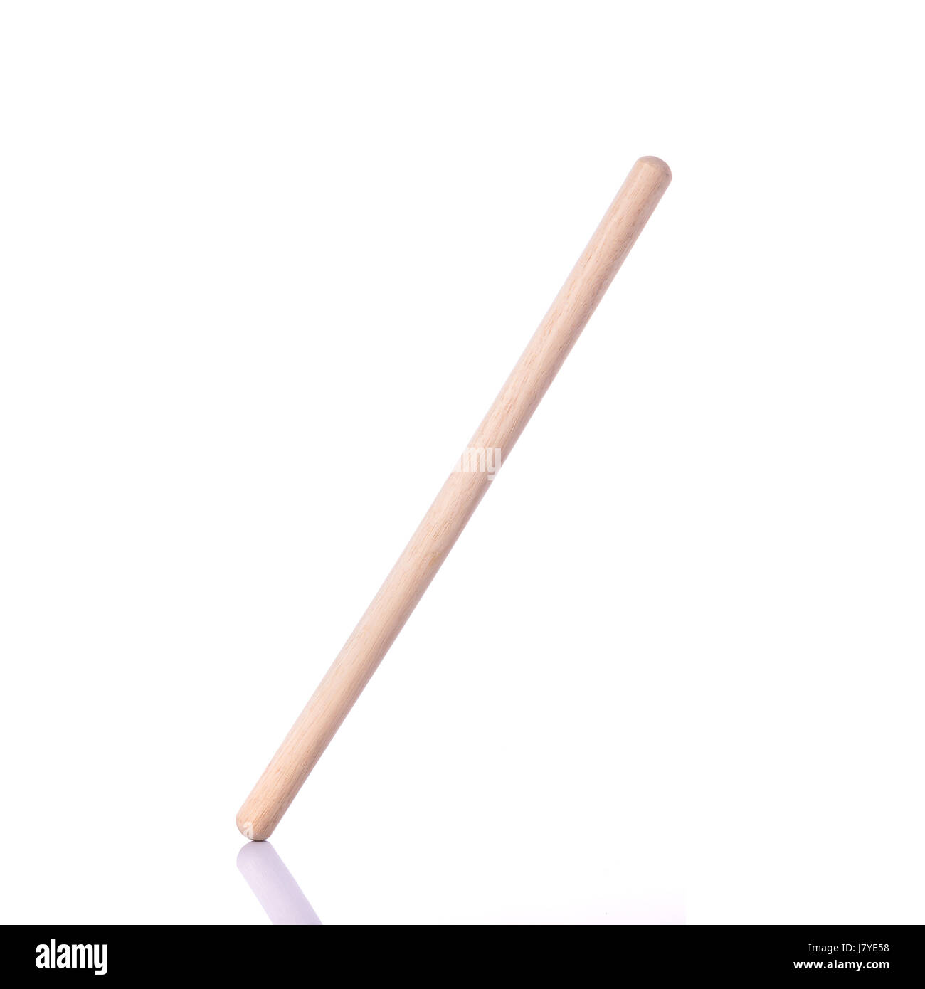 Long white wooden stick use for bakery. Studio shot isolated on white ...