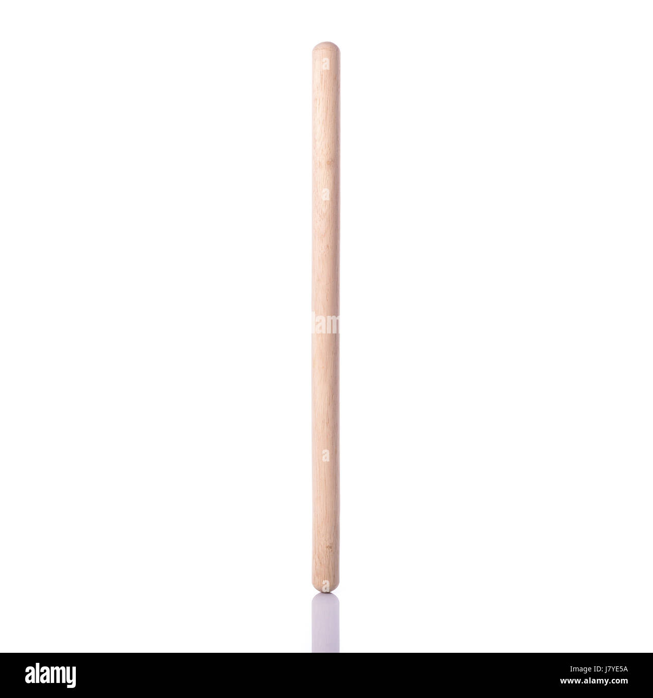 Long white wooden stick use for bakery. Studio shot isolated on white ...