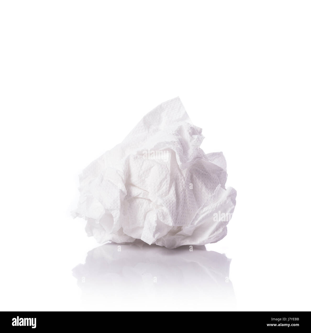 White toilet paper/tissue paper. Studio shot isolated on white ...