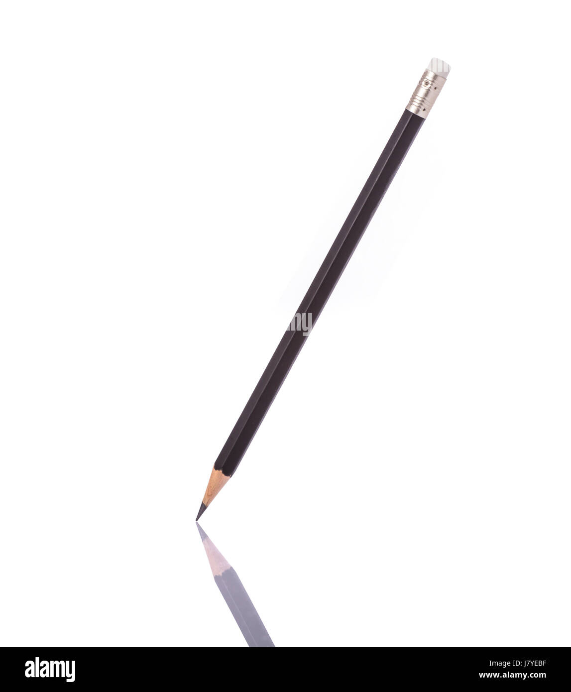 New black pencil. Studio shot isolated on white background Stock Photo ...