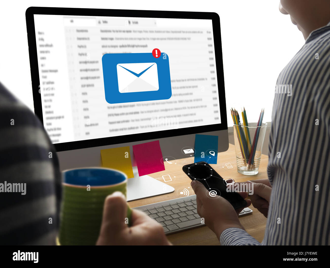 Mail Communication Connection message to mailing contacts phone Global ...