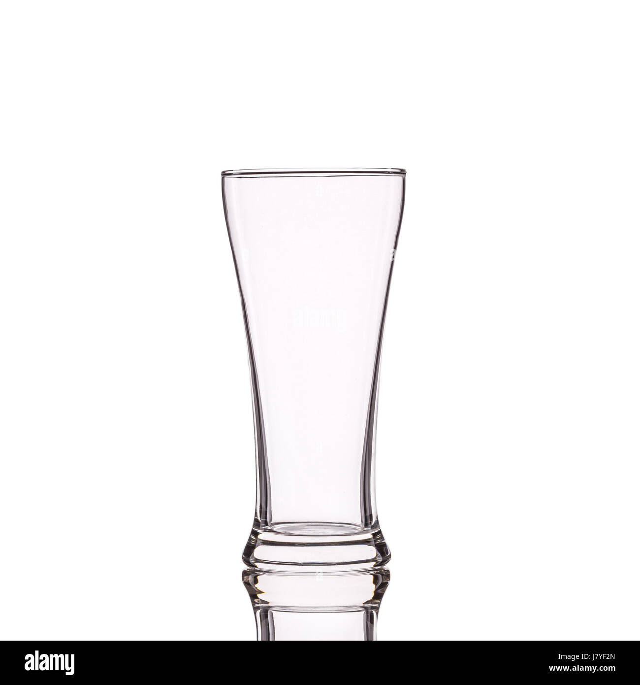 Empty clear drinking glass. Studio shot isolated on white background ...