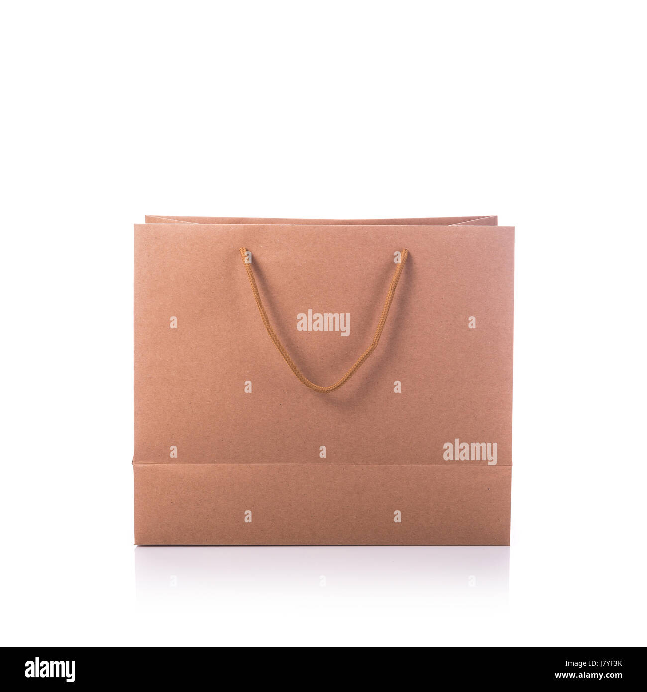 Brown paper bag. Studio shot isolated on white background Stock Photo ...