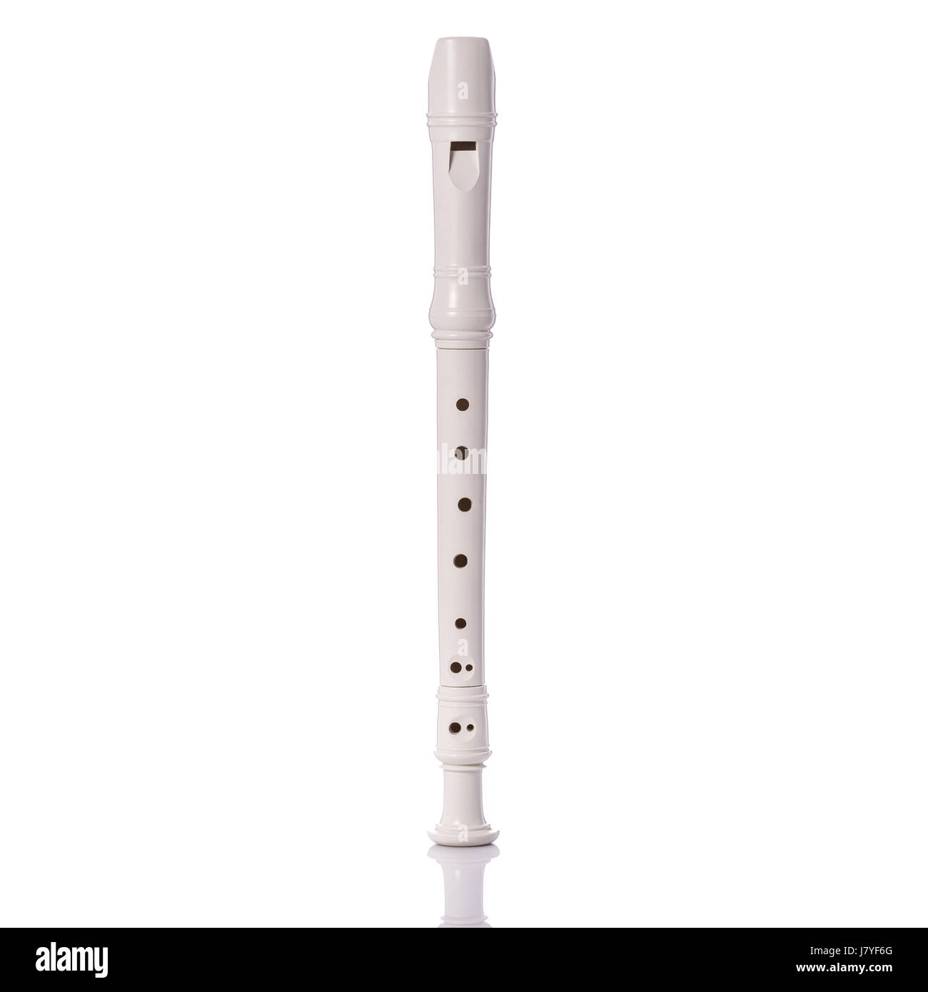 White plastic flute. Studio shot isolated on white background Stock ...
