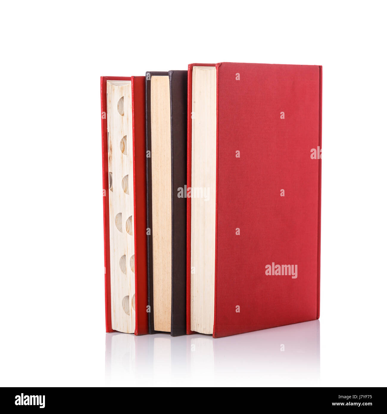 Old book with empty blank cover. Studio shot isolated on white ...