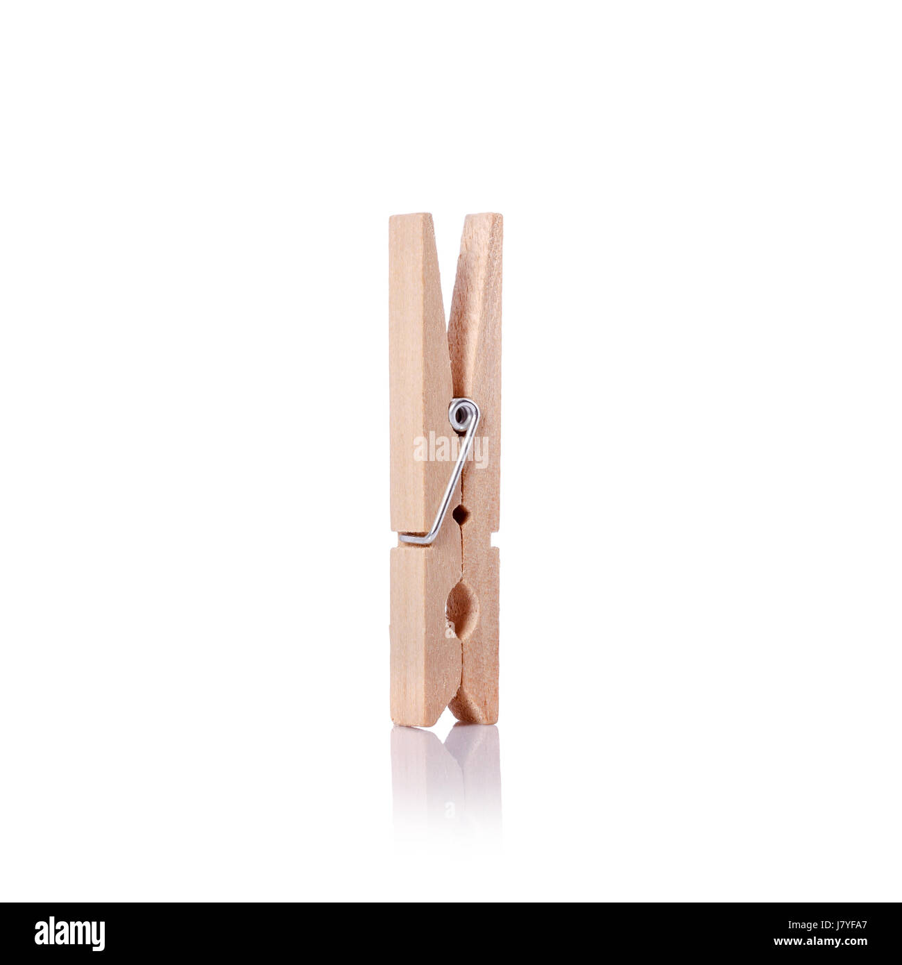 Wooden clothes pin. Studio shot isolated on white background Stock ...