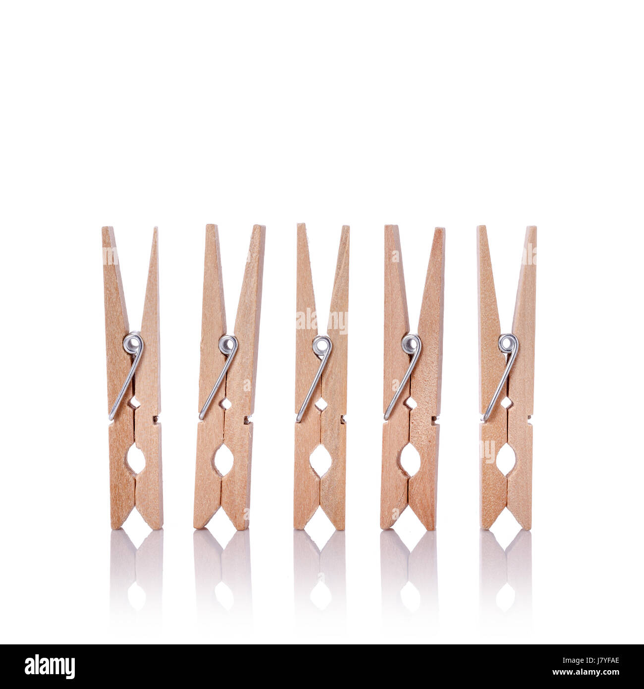 Wooden clothes pin. Studio shot isolated on white background Stock ...