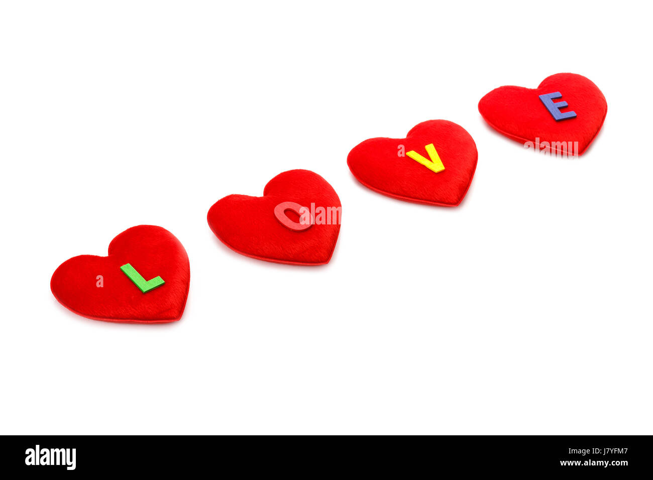 Red heart. Studio shot isolated on white background Stock Photo - Alamy