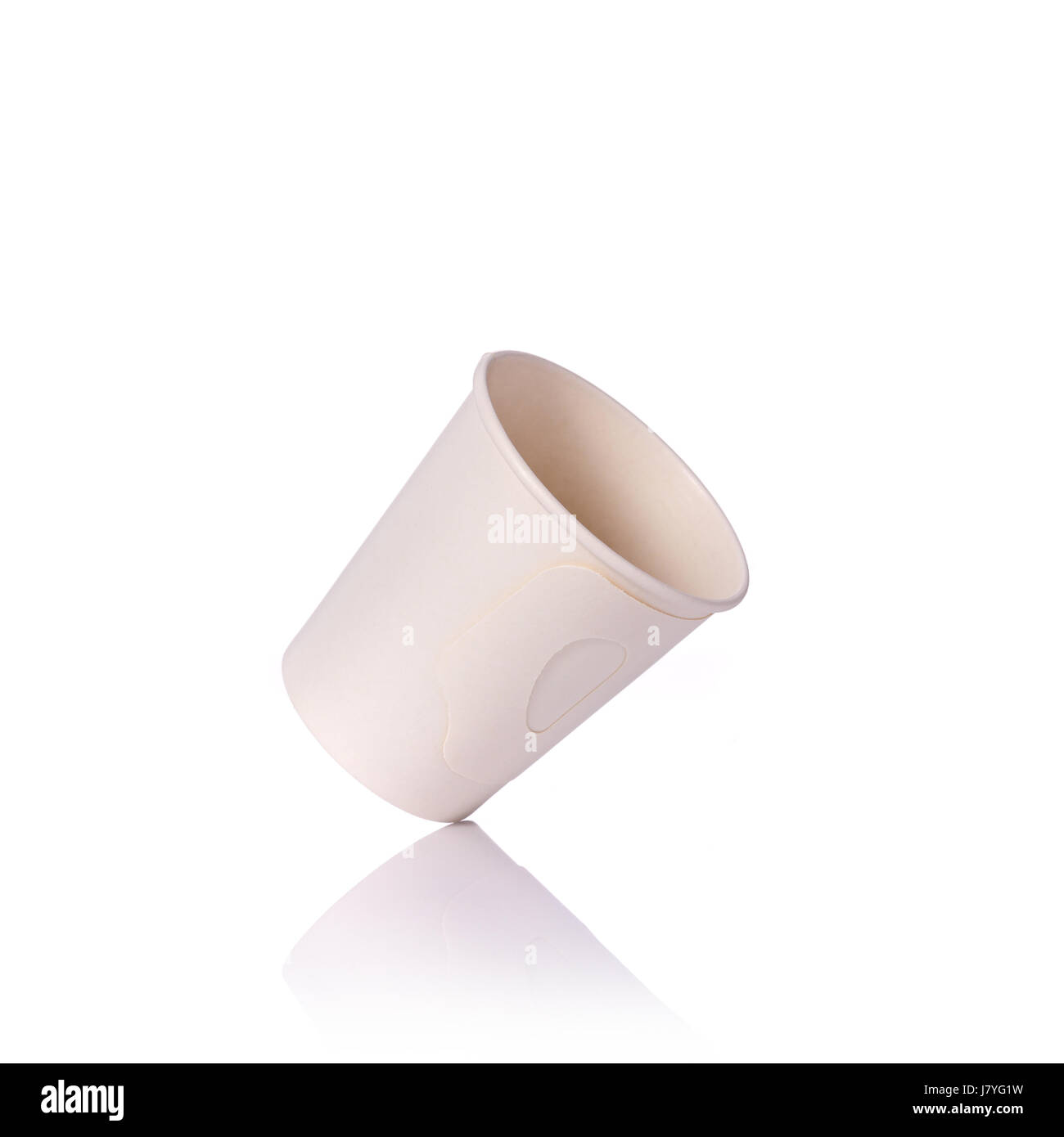 Blank white paper cup for coffee or hot drink. Studio shot isolated on ...