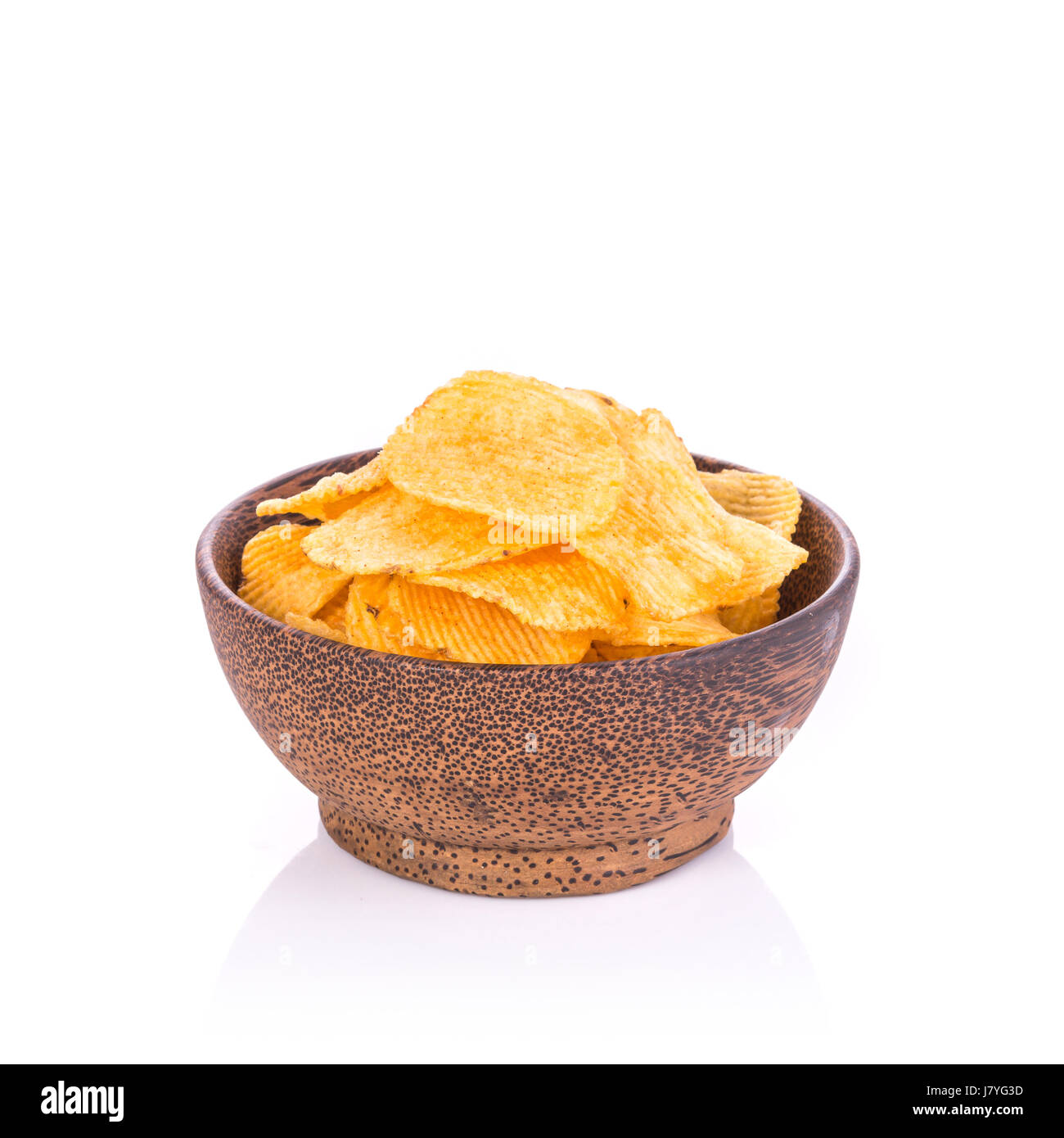 Potato chips. Studio shot isolated on white background Stock Photo - Alamy