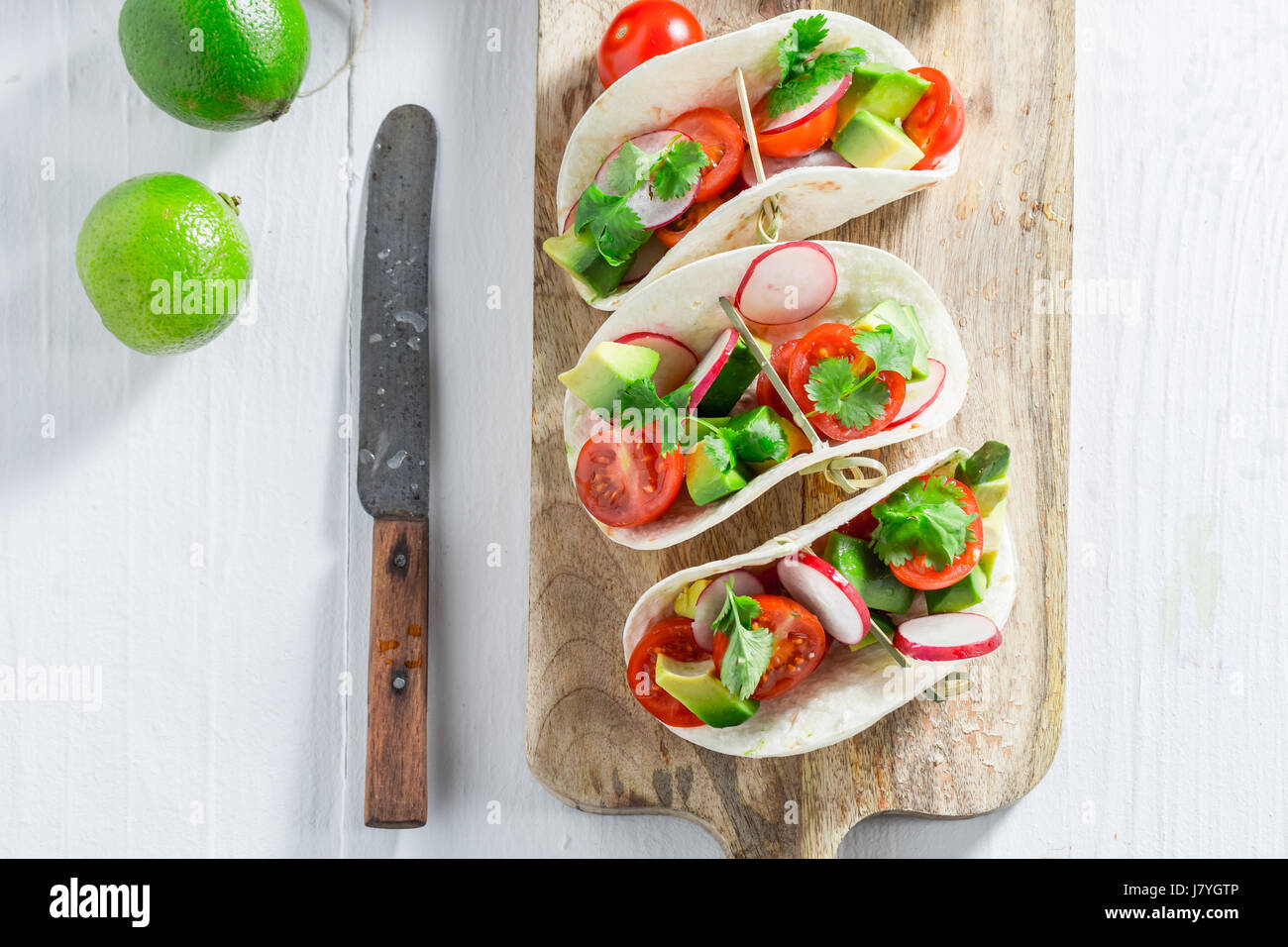 Mexican tacos as a snack for a party Stock Photo - Alamy