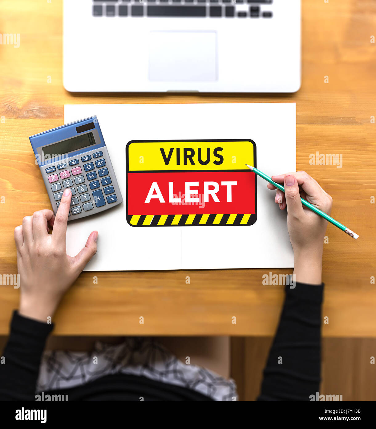 Virus Alert Warning Digital Browsing Concept Stock Photo - Alamy