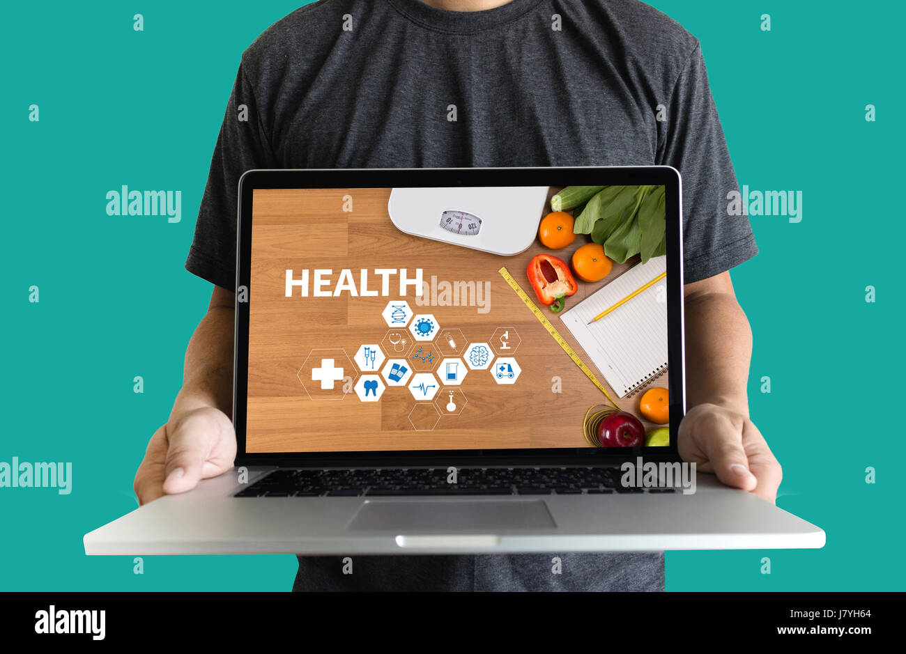 Health balance application food doctor hand working Fresh Food Healthy ...