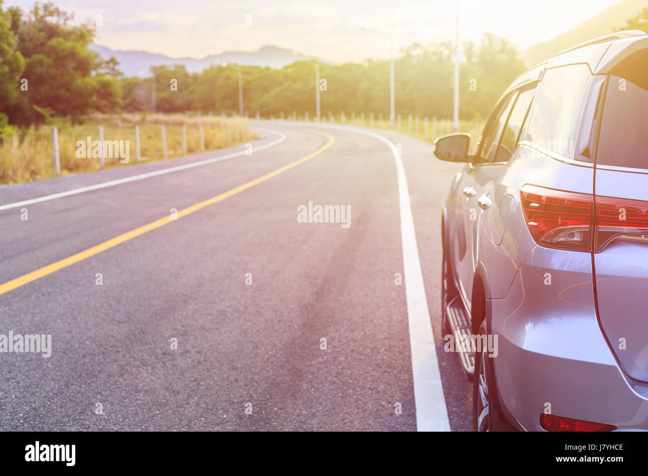 Car back side parking hi-res stock photography and images - Alamy